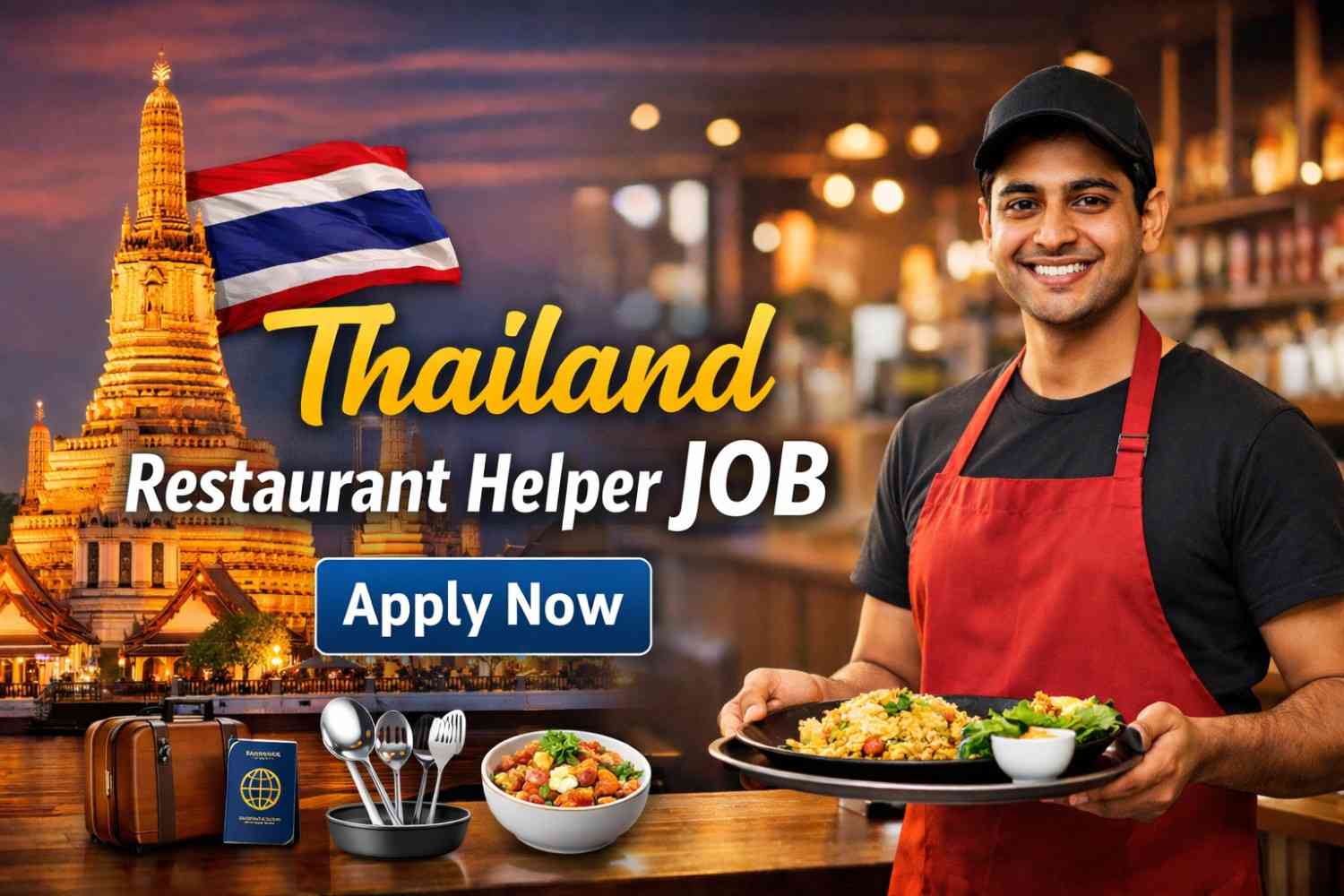 Thailand Restaurant Helper Job Vacancy 2026 : थाईलैंड में नौकरी, सैलरी ...